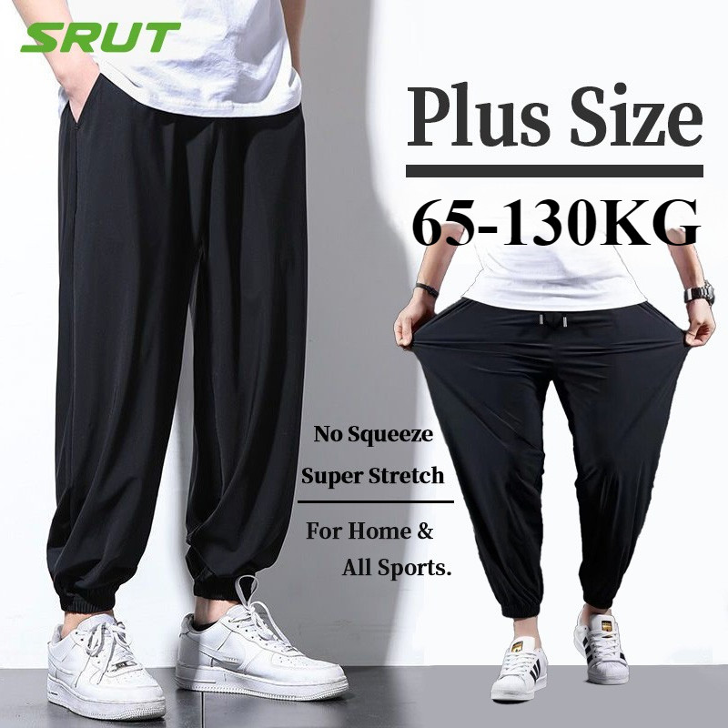 【3-8XL】Big Size Stretch Pants for Sport Home Casual Comfort Breathable ...