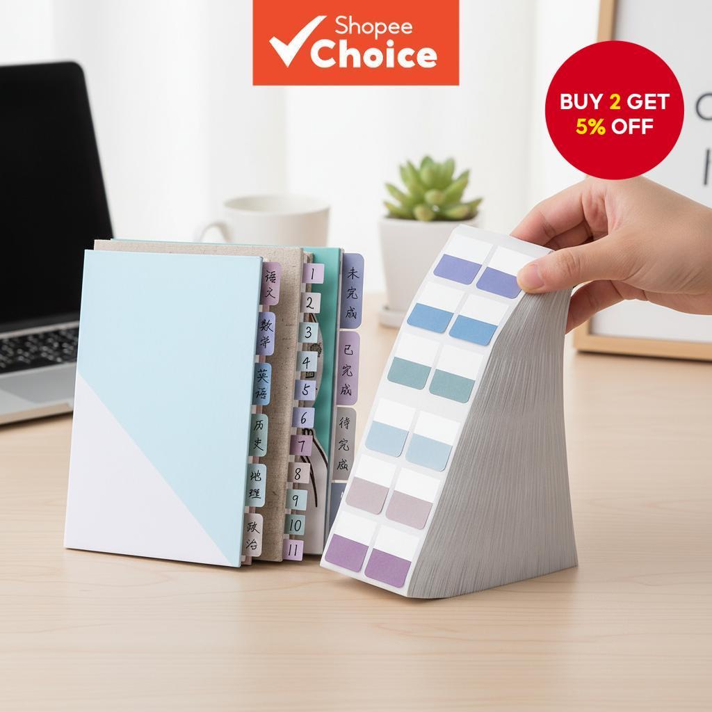 Set of 50-Sheet Colorful Index Tabs – Bright Page Markers & Sticky ...