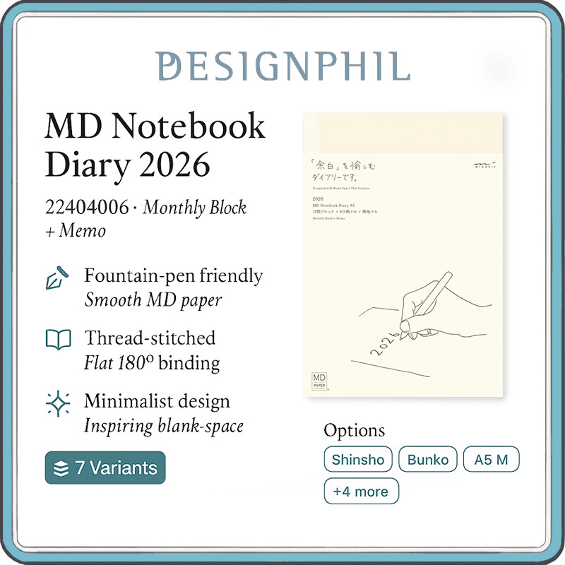 Midori MD Notebook Diary 2026 Planner – Japanese MD Paper Journal ...