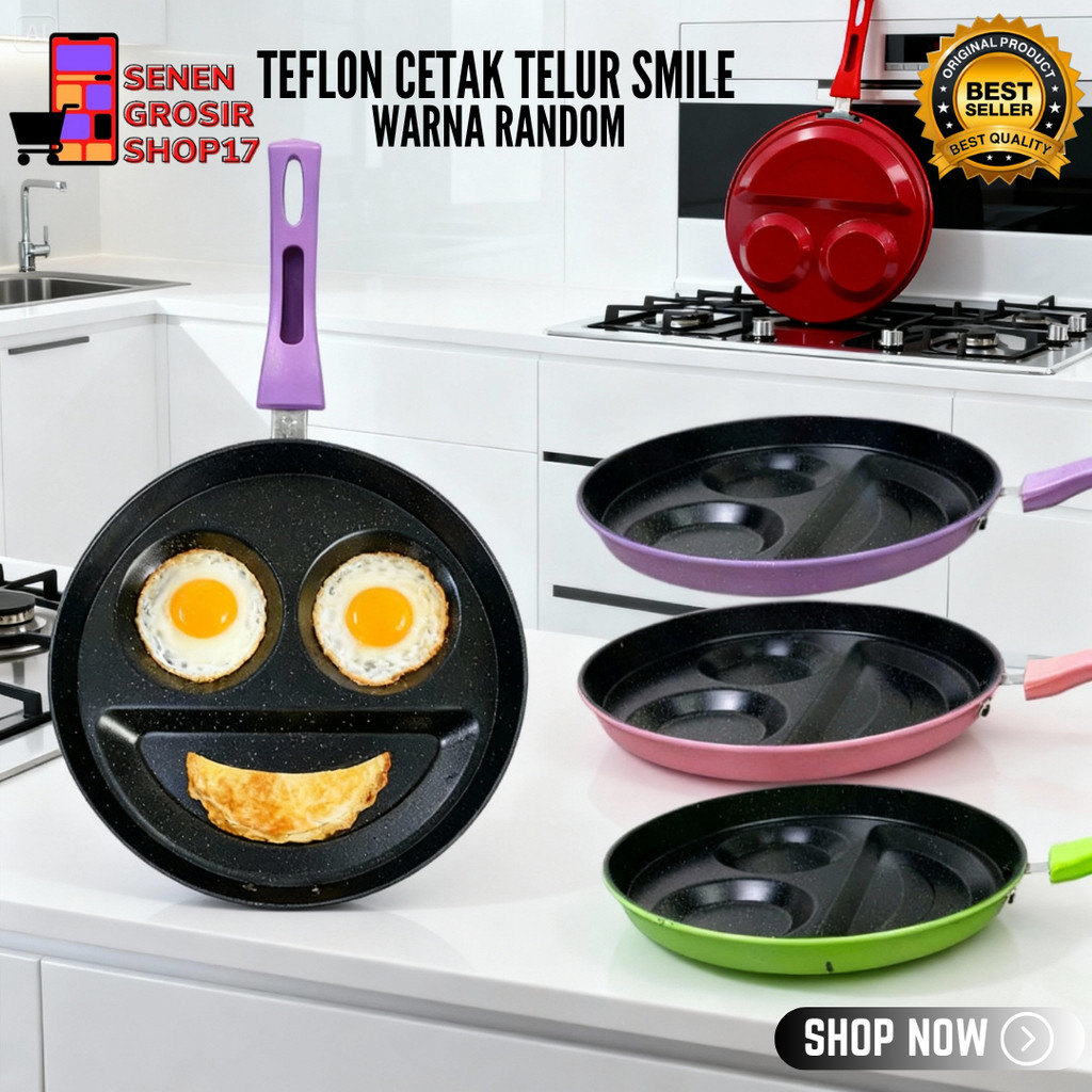 SN [EXCLUSIVE LIVE] Teflon Fried Egg Mold 4 Holes Non-Stick High ...
