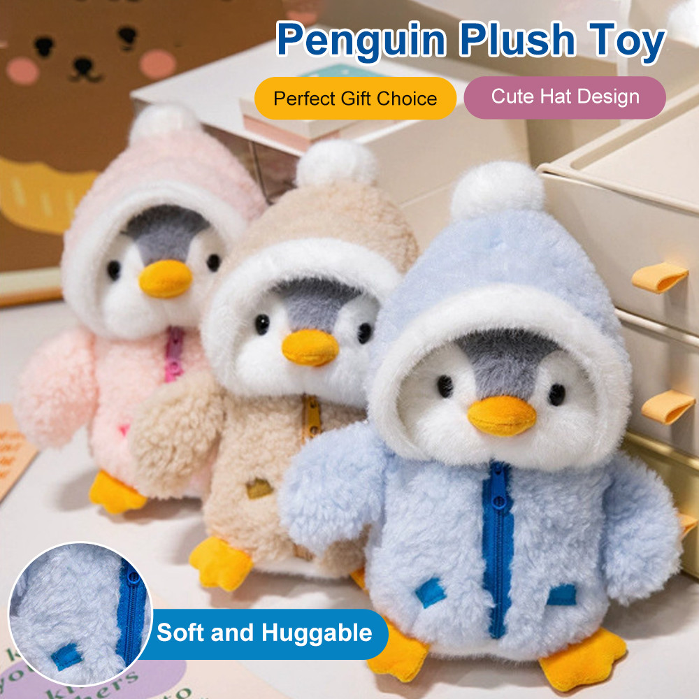 Cross-Dressing Penguin Doll Hat Penguin Plush Toy Soothing Rag Doll ...