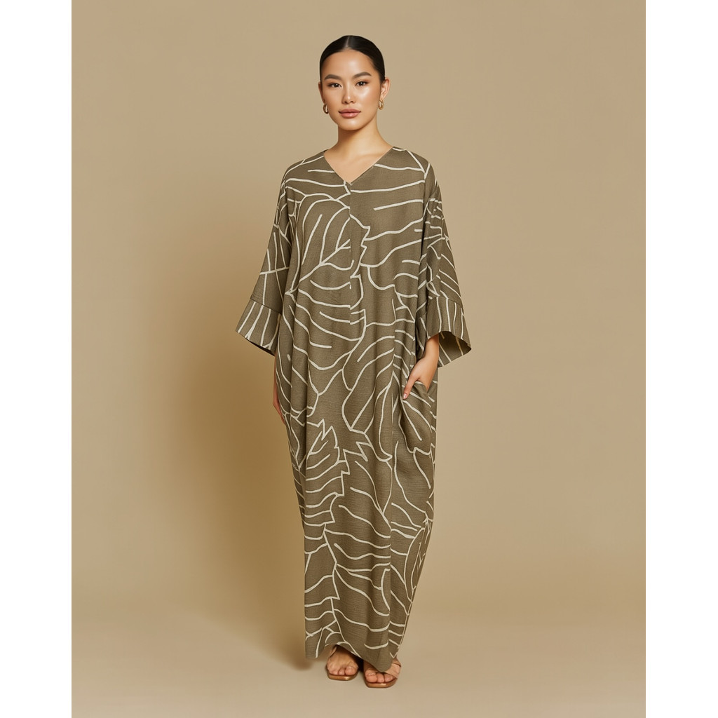Naseem Kaftan in Sage | Shopee Malaysia