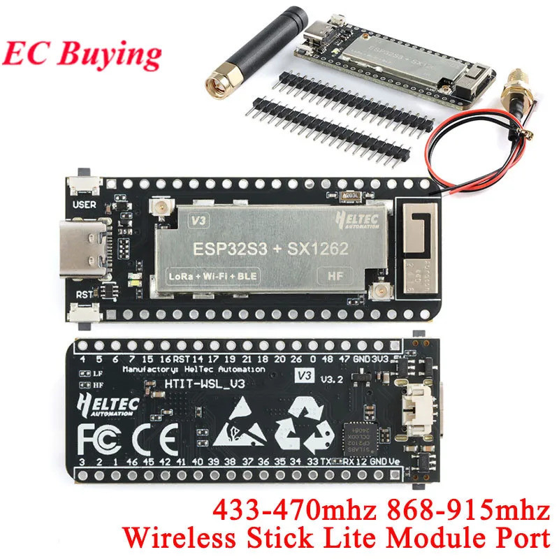 ESP32 SX1262 LoRa WIFI BLE Module Development Board LoRAWAN 433-470 868 ...