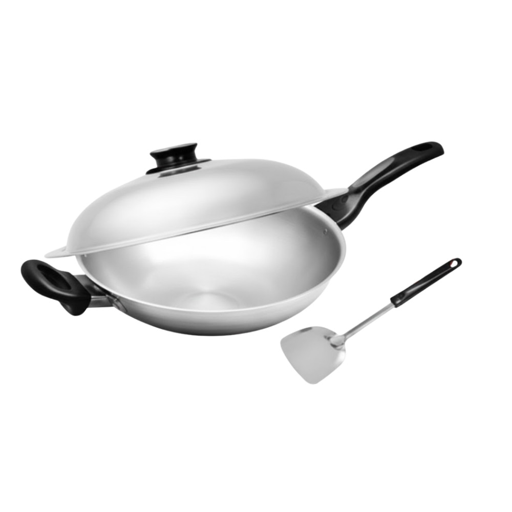 Zebra Extra Plus Wok Pan With Lid and Turner (28cm) | Shopee Malaysia