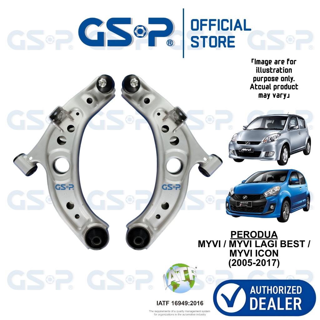 GSP FRONT CONTROL LOWER ARM FOR PERODUA MYVI / MYVI LAGI BEST / MYVI ...