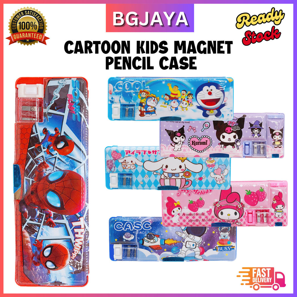 Cartoon Pencil Case Kids Magnet Pencil Case Students Pencil Box School ...