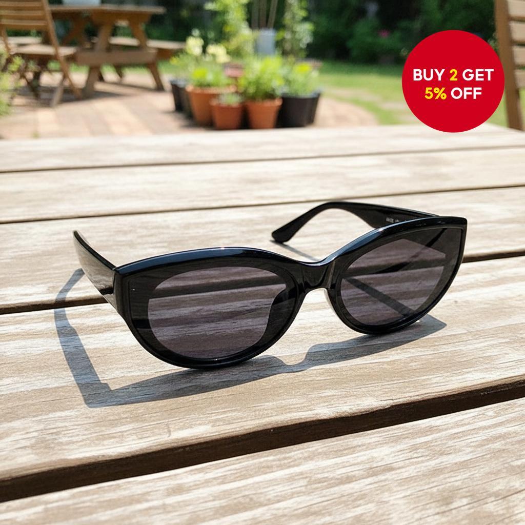 Small oval sunglasses, UV400, retro hip-hop cat eye frame, suitable for ...