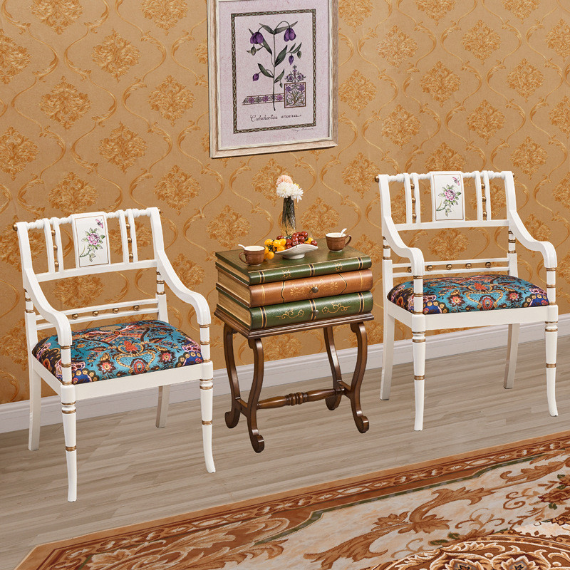 Supreme Living Room Leisure Chair Creative Book Coffee Table Painted ...