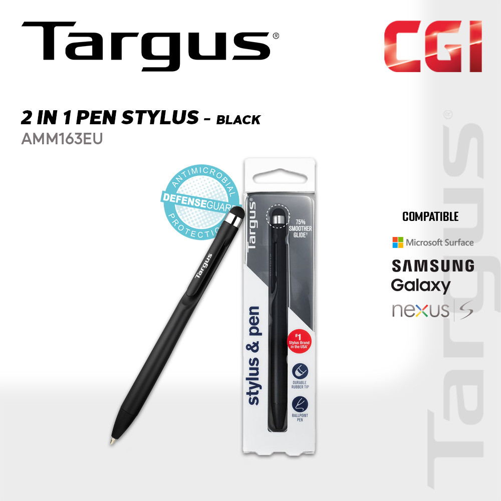 Targus 2 in 1 Pen Stylus For all Touchscreen Devices - Black (AMM0603GL ...