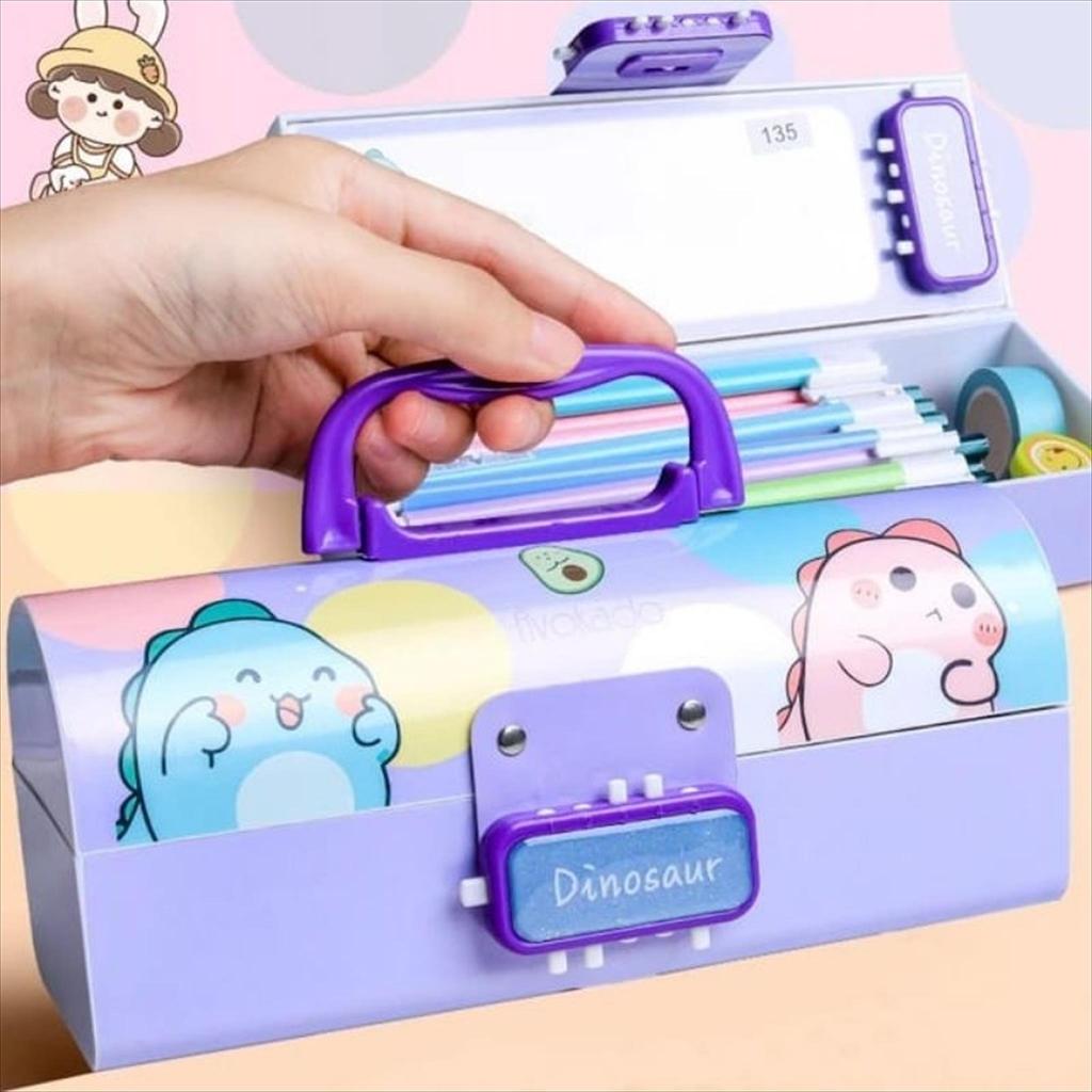 (passcode) pencil case stationery pencil stationary case with pin lock ...