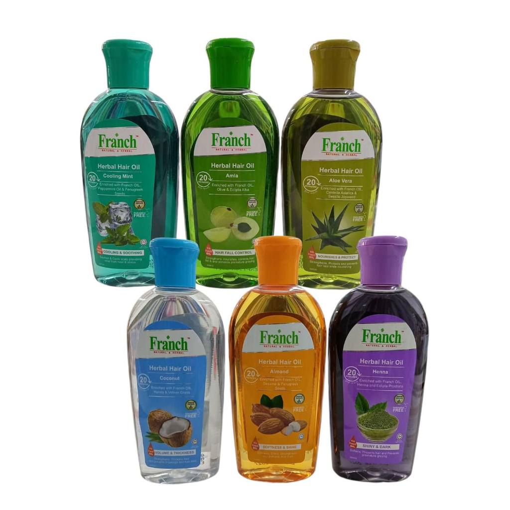 FRANCH NATURAL & HERBAL HAIR OIL 100ML (EXP: 03/2026) | Shopee Malaysia