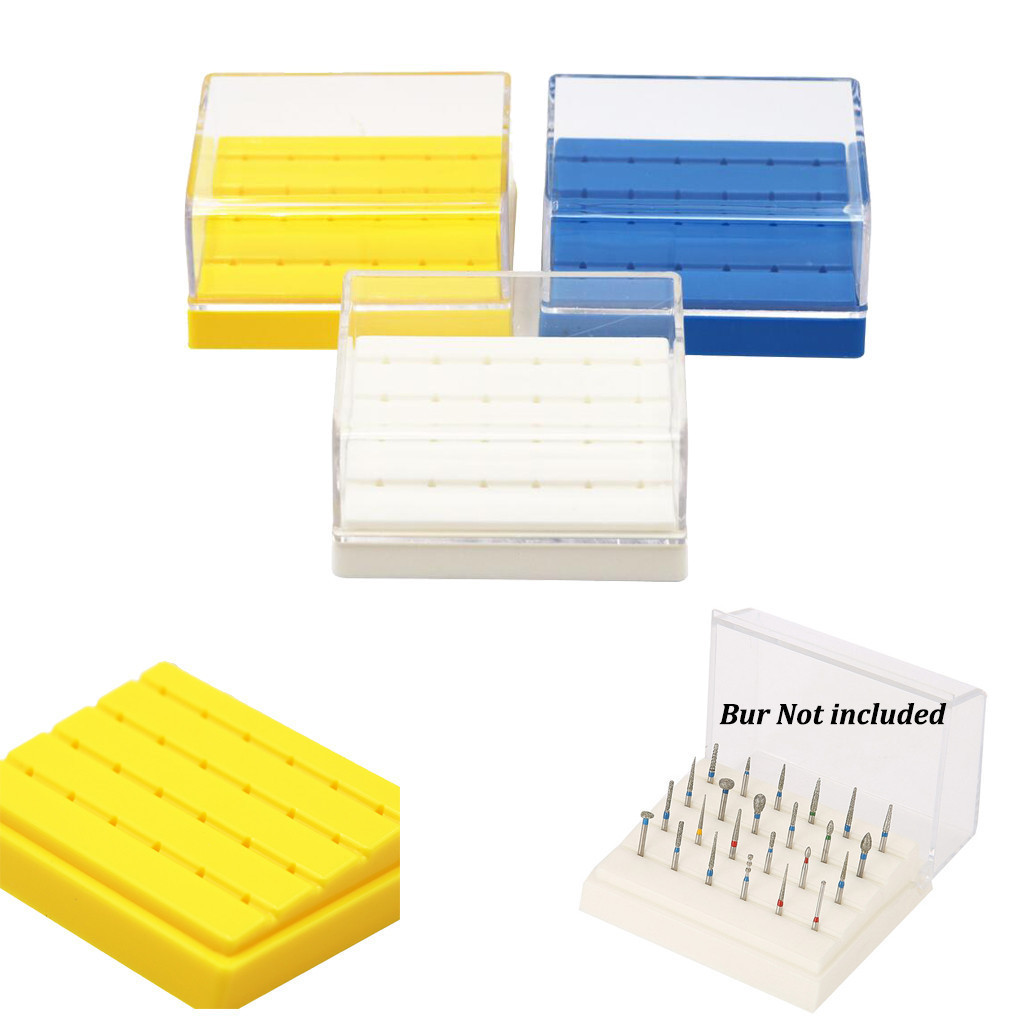 1pcs 24 Holes Plastic Dental Bur Disinfection Burs Block Drills Case ...