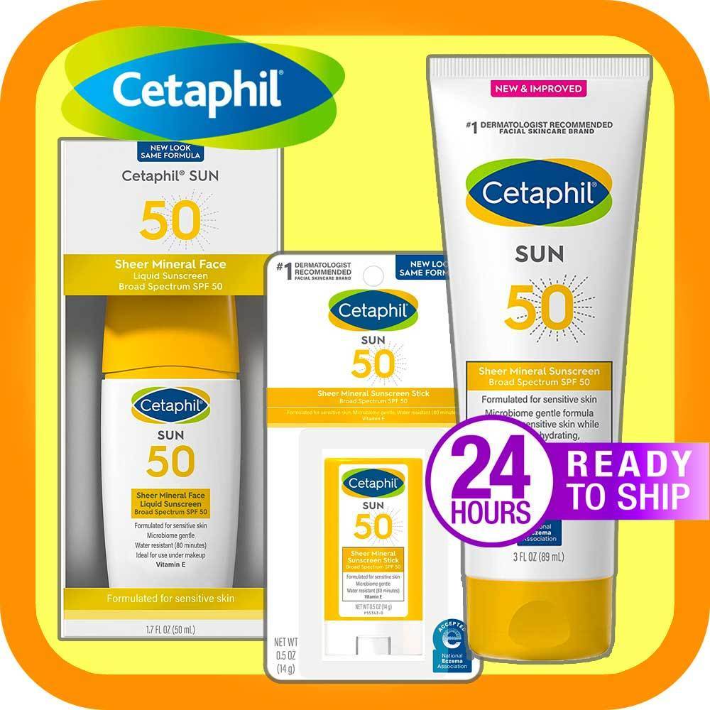CETAPHIL Sheer Mineral Sunscreen Stick SPF 50 | for Face & Body ...