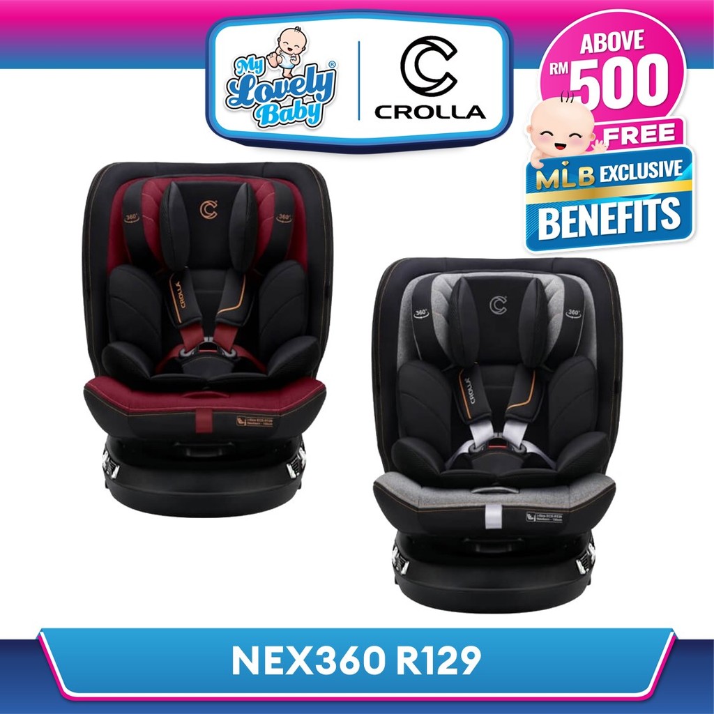 Crolla Nex360 R129 Isofix Car Seat (New Born to 150cm) | Shopee Malaysia