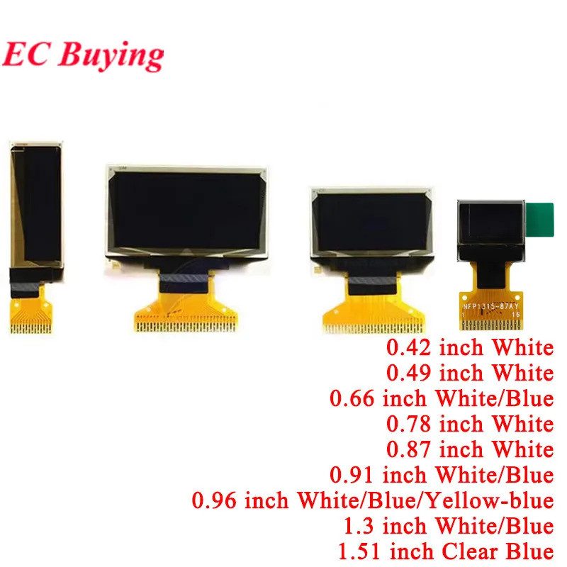 OLED Display LCD 0.42 0.49 0.66 0.78 0.87 0.91 0.96 1.3 1.51 Inch Blue ...