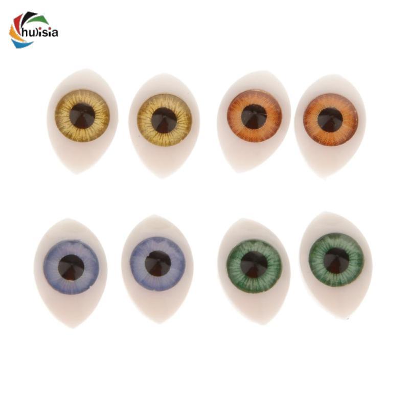 chulisia 8 PCS Plastic Oval Fake Eyes Eyeballs DIY Mask Doll Bear Toy ...