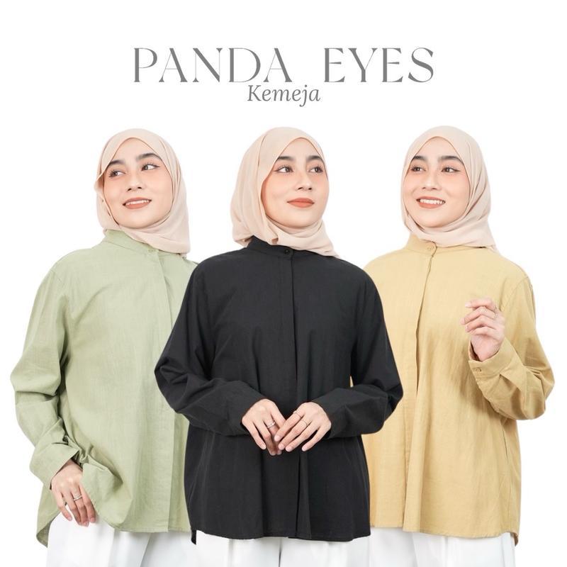 【Fast shipping】PANDAEYES JULIA KEMEJA LINEN (CLO-CN0608BL) | Shopee ...