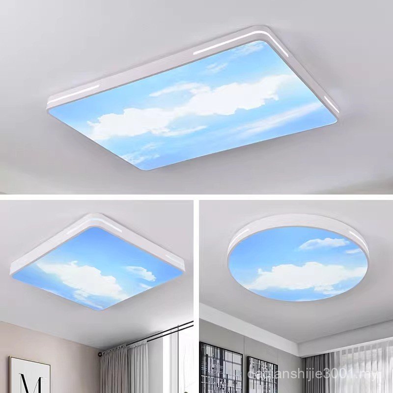 Lampu Siling LED Moden Mudah Langit Berbintang Langit Biru Langit Putih ...