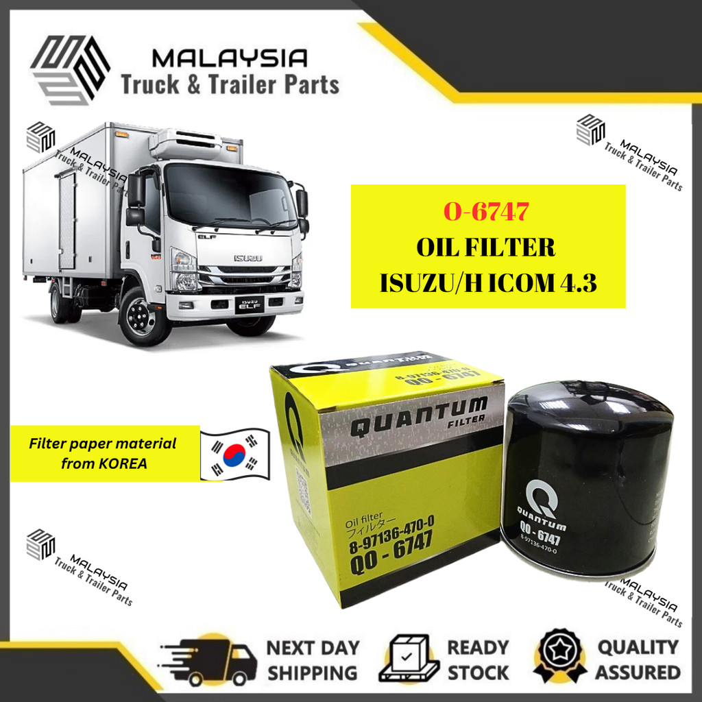 O-6747 OIL FILTER ISUZU NPR 4.3, HICOM 4.3 | Shopee Malaysia