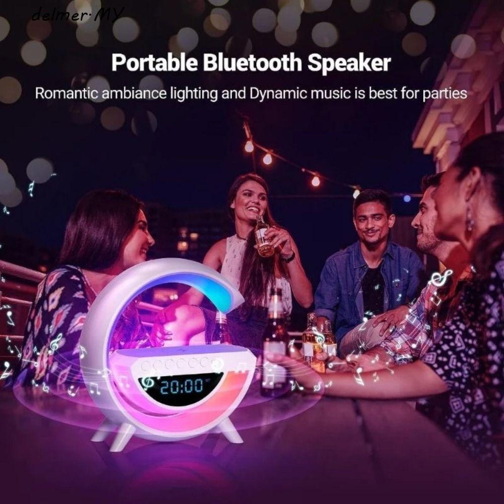 DELMER Multifunction 3 In 1 Bluetooth Speaker, 3D Stereo Sound RGB ...