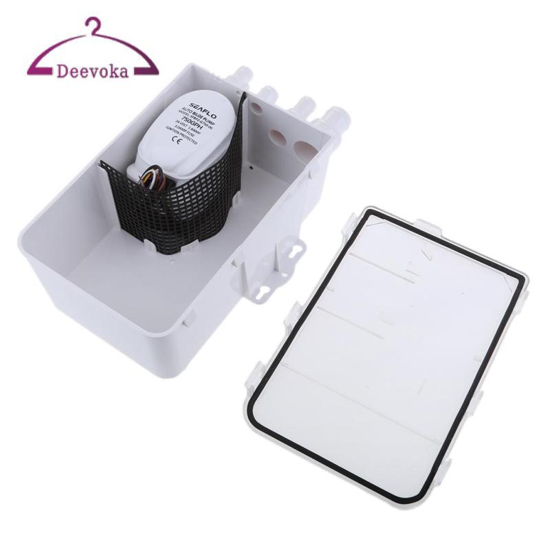 [deevoka] Shower Sump Pump In 24V 600GPH System Auto Bilge Drain Box ...