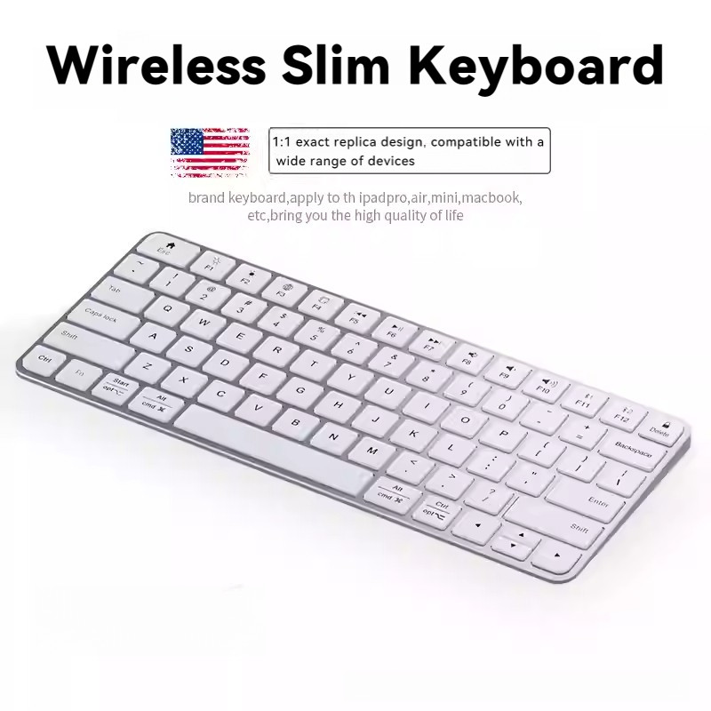 Ultra-thin Bluetooth Wireless Keyboard Portable Silent Office Keyboard ...