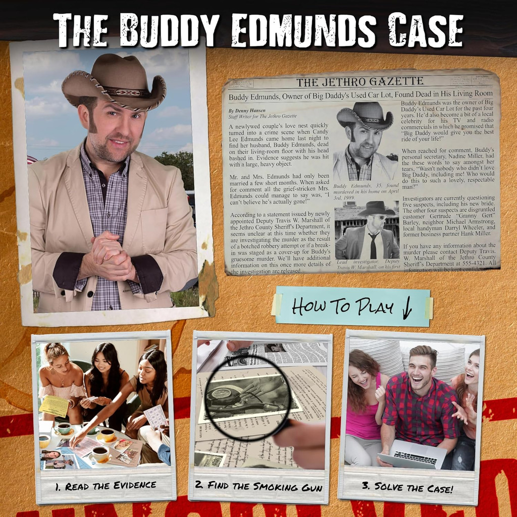 Unsolved Case Files | Edmunds, Buddy - Cold Case Murder Mystery Game ...