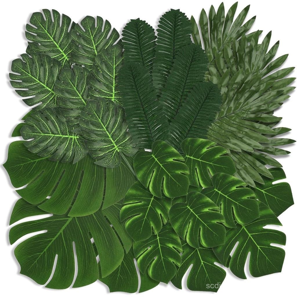 Daun Palma, 108 Keping 6 Jenis Daun Palma Tiruan Hiasan Daun Tropika ...