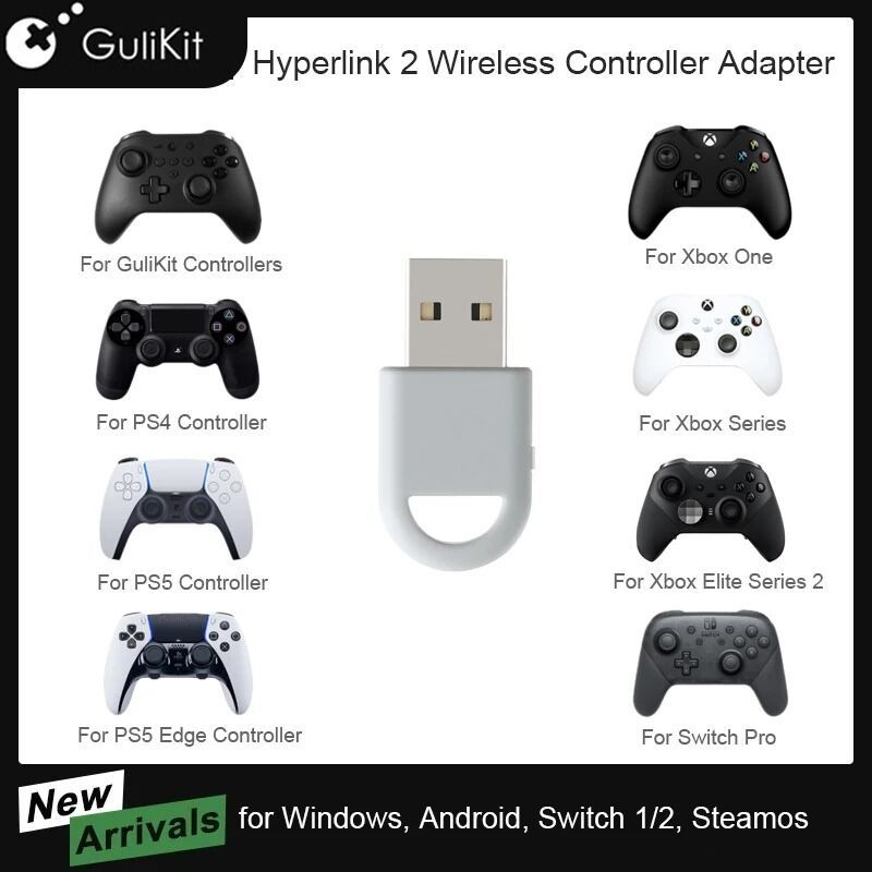 GuliKit Hyperlink 2 PC05 Wireless Controller Adapter for PC,Switch Pro ...