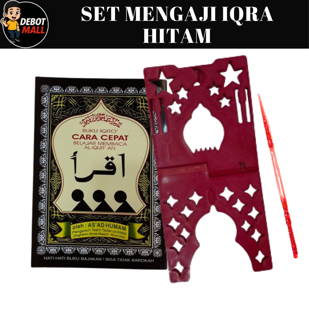 Set Lengkap Iqra Hitam Edisi Lengkap Jilid 1- 6 buku mengaji budak ...