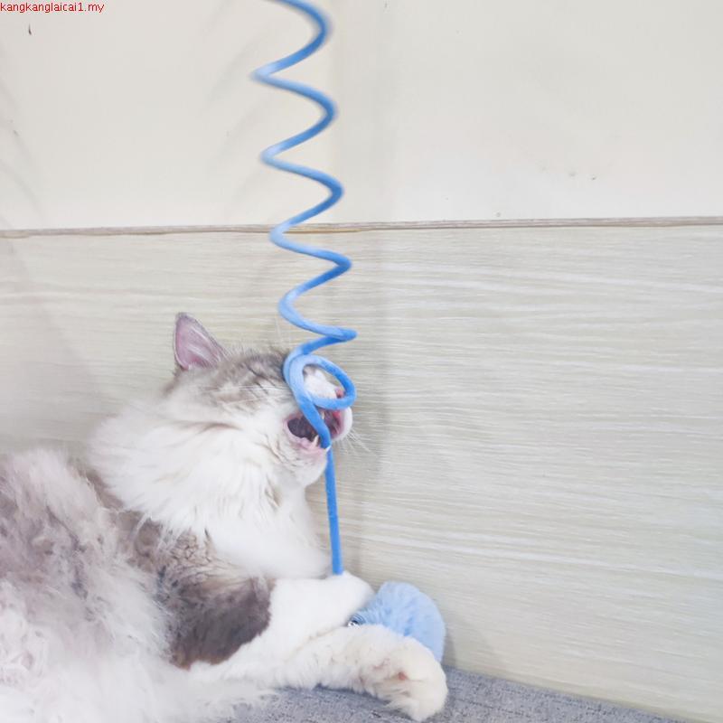 Cat Toy Cat Teaser Self-Hi Sucker Toys Spring Rabbit Hair Ball ...