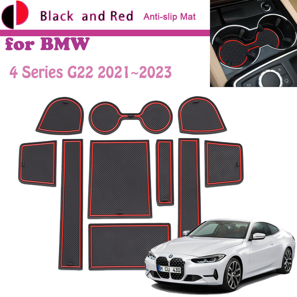Rubber Door Groove Mat for BMW 4 Series BMW4 G22 2021 2022 2023 Cup ...