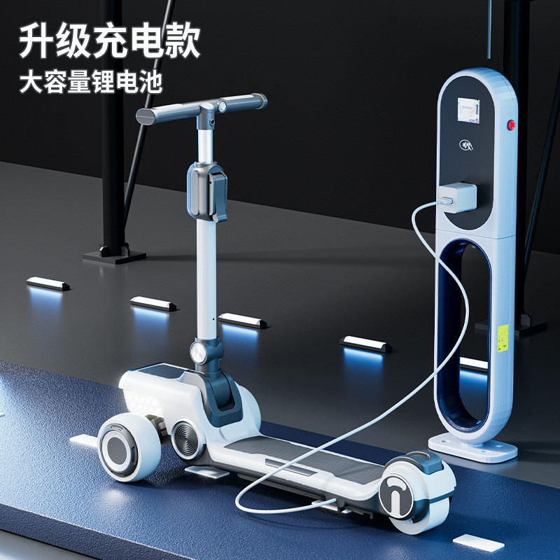 Children Scooter Medium Large Children Rechargeable Electric Scooter ...