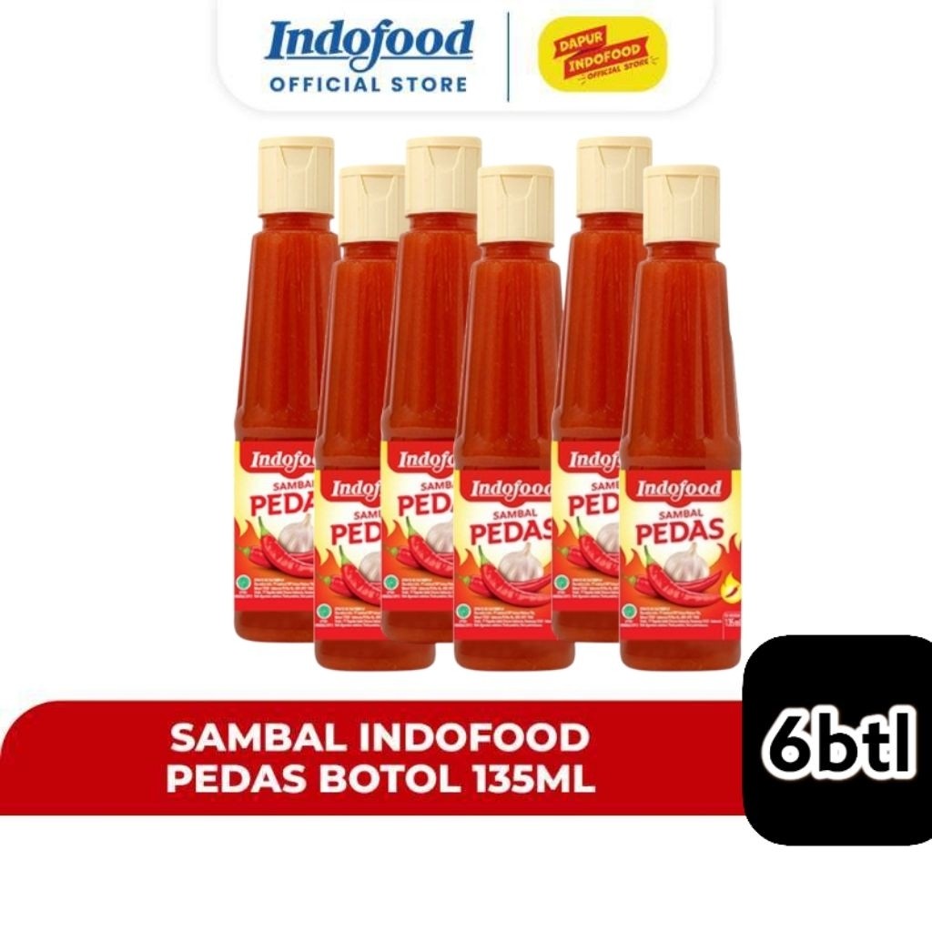 Indofood Sambal Pedas (1Pack isi 6 X 135ml) | Shopee Malaysia