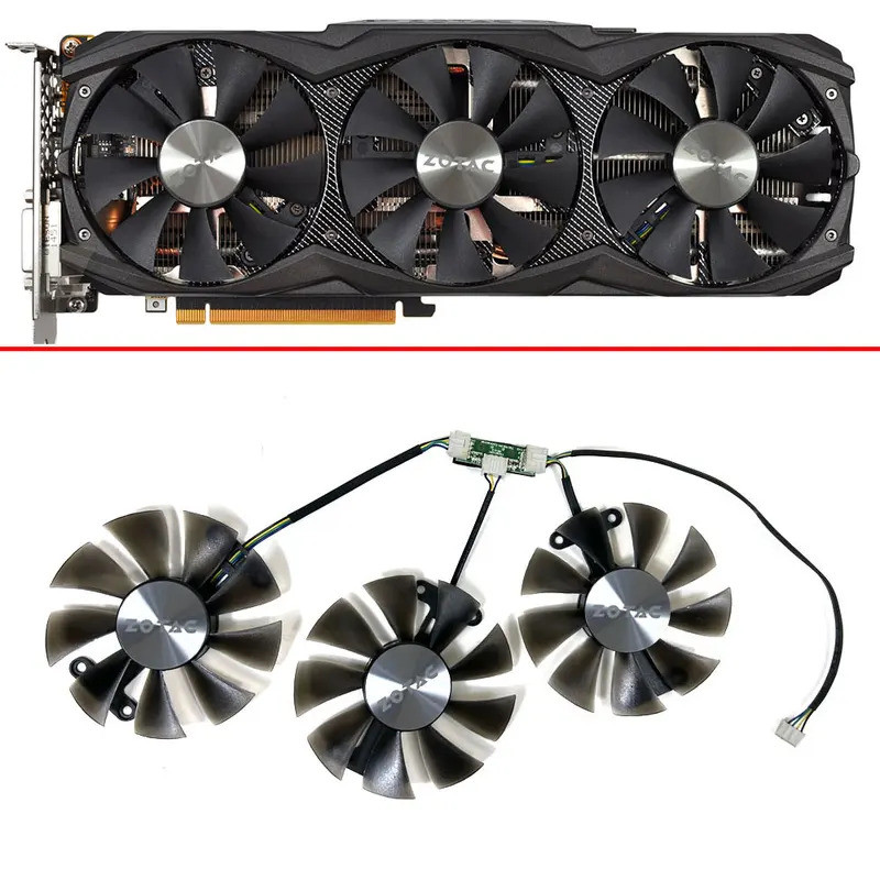 Cooling Fan For ZOTAC GTX980Ti 980 Ti AMP 970 GTX TITAN X ARCTICSTORM ...