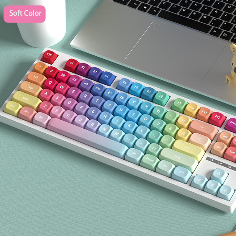 Colorful MOA Profle Keycaps 121 Keys Dye Sublimation PBT Keycaps for MX ...