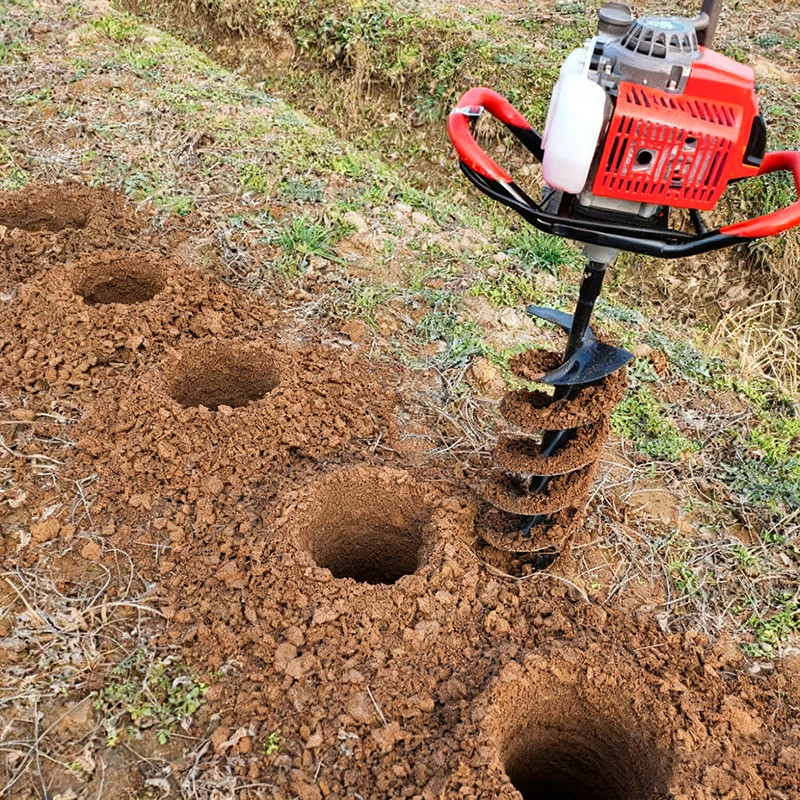 2 Stroke 996CC High Power Earth Auger Digging Machine For Orchard ...