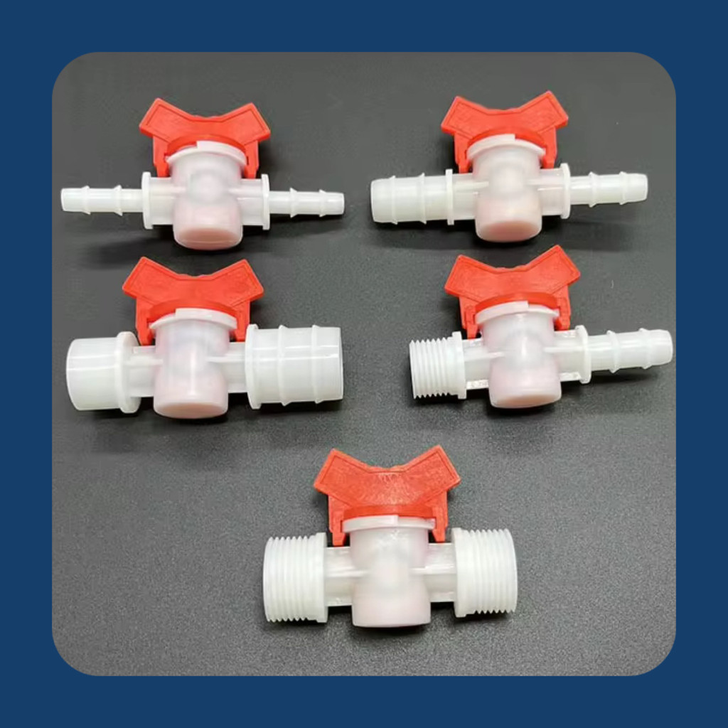 Plastic Ball Valves 4mm 6mm 8mm 10mm 12mm Barb Aquarium Garden Hose ...