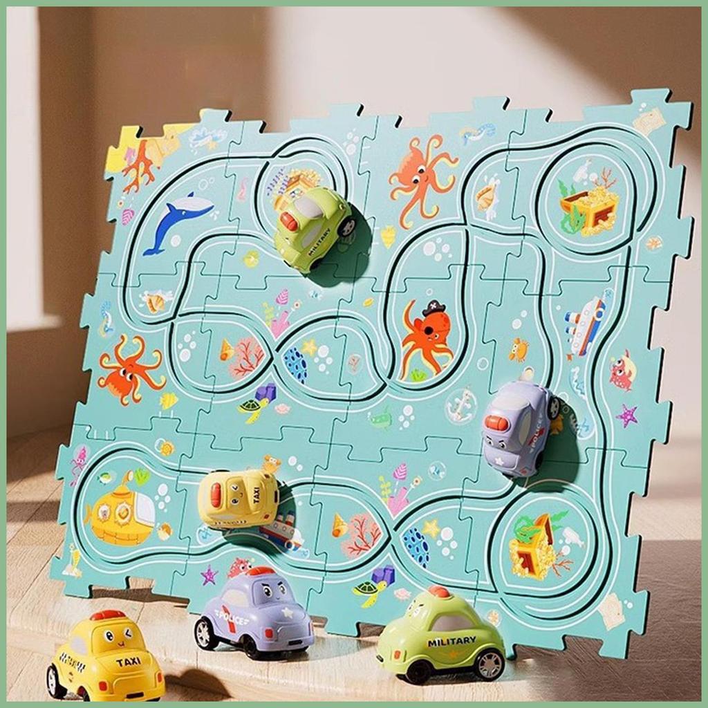 Educational Puzzle Track Car Play Set Puzzle Track Car Set Exercise ...