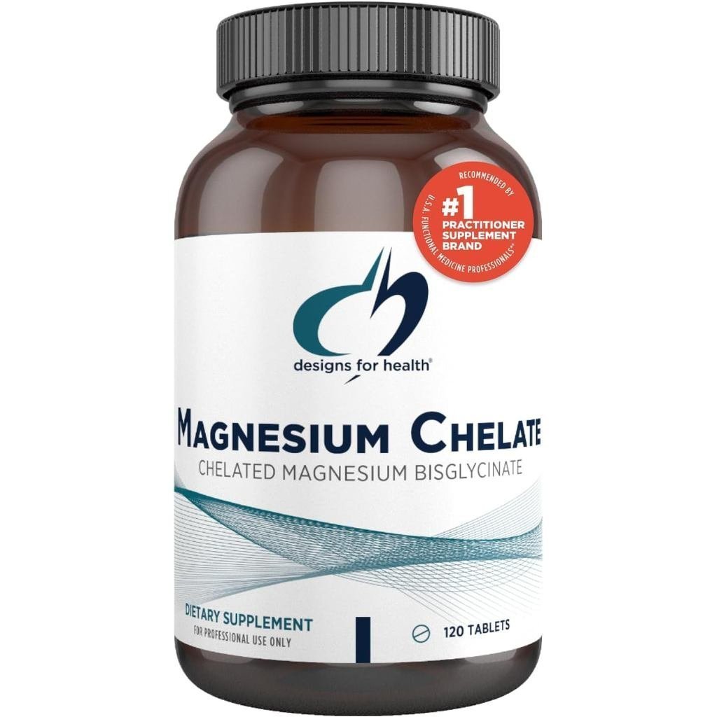 Designs for Health Magnesium Chelate Tablets - 200mg Magnesium ...