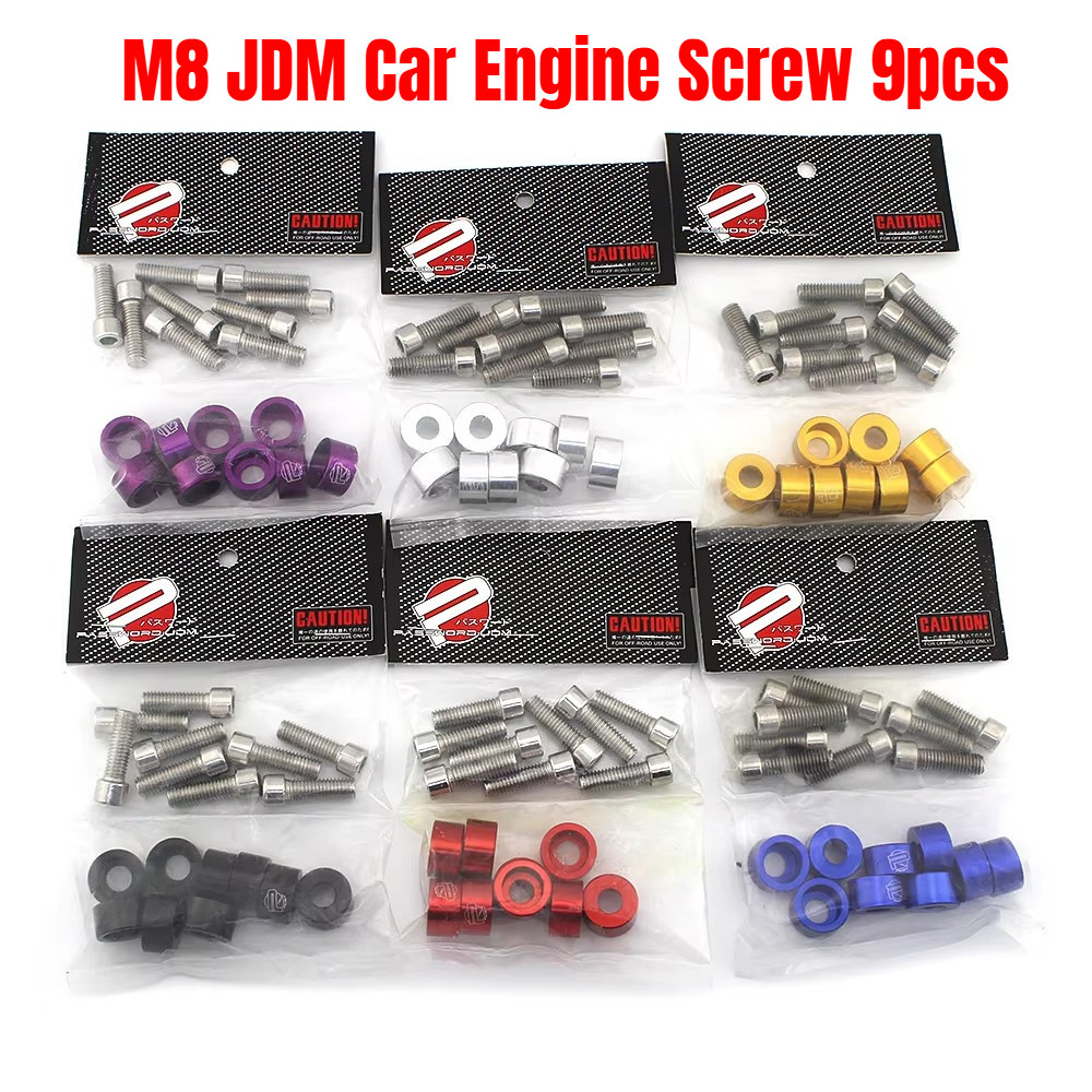 Car JDM M8 9 Pcs/Pack Aluminum Fender Washers and Bolt for Honda Air ...