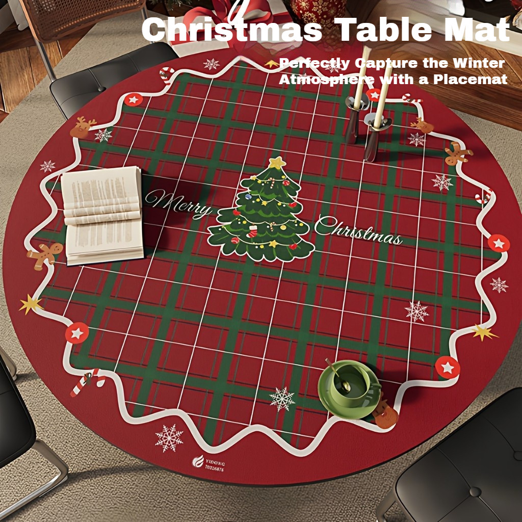 [Christmas Table Mat] Christmas Round Tablecloth Tablecloth Dining ...