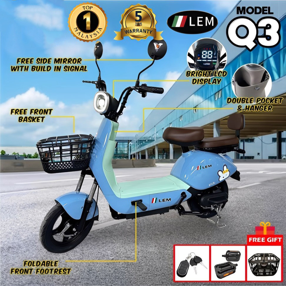 ★LEM★ 2026 NEW Q3 SCOOTER ELECTRIC BIKE ADULT BASIKAL ELEKTRIK OFF-ROAD ...