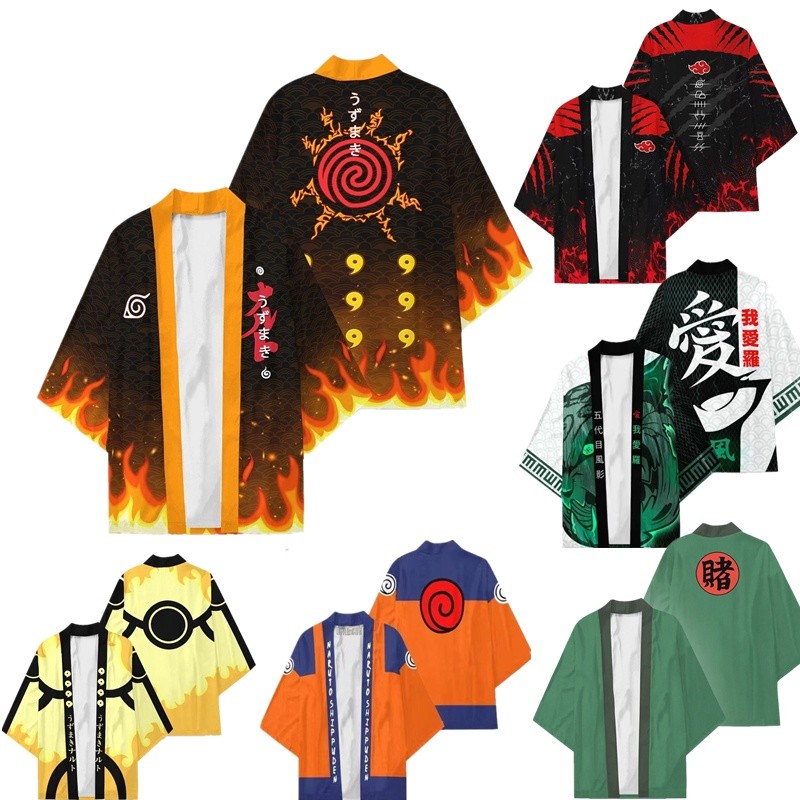Uchiha Sharingan logo kimono cape NARUTO cosplay costume Haori Sasuke ...