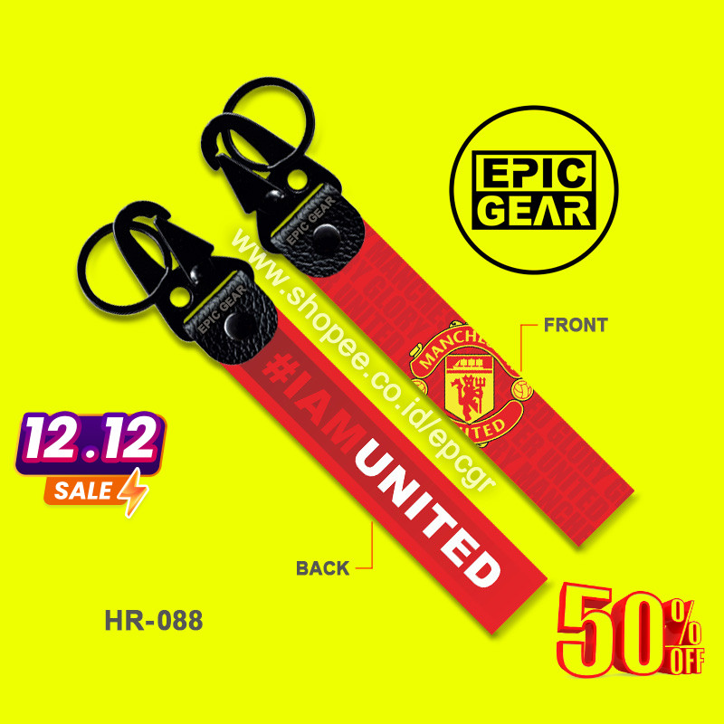 GANTUNGAN HIGH QUALITY MANCHESTER UNITED LOGO KEYCHAIN PREMIUM KEYCHAIN ...