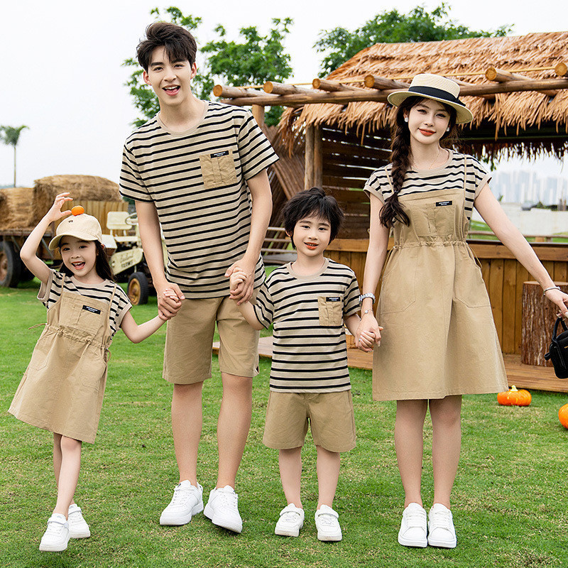 New Cotton Family Set - Matching Striped Tops for Parents & Kids ...