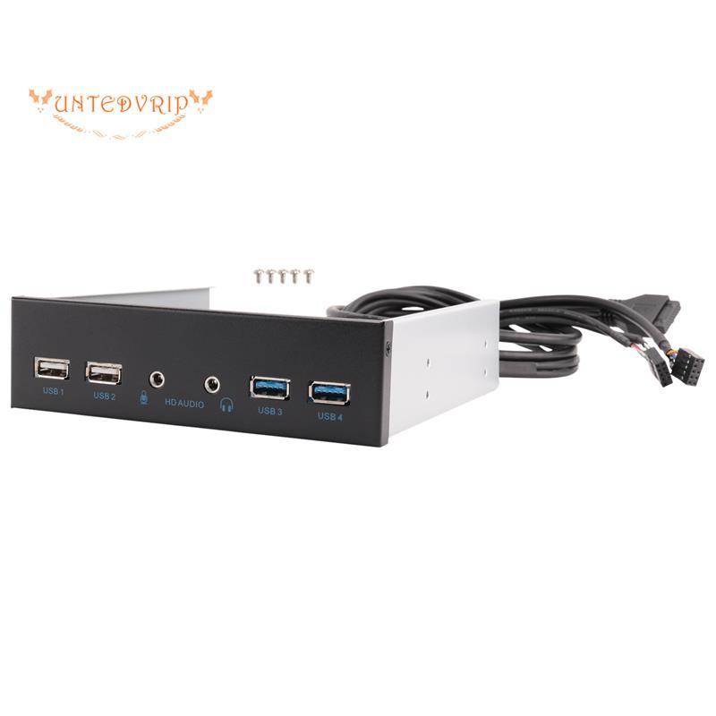 5.25 Inch Desktop Pc Case Internal Front Panel Usb Hub 2 Ports Usb 3.0 ...