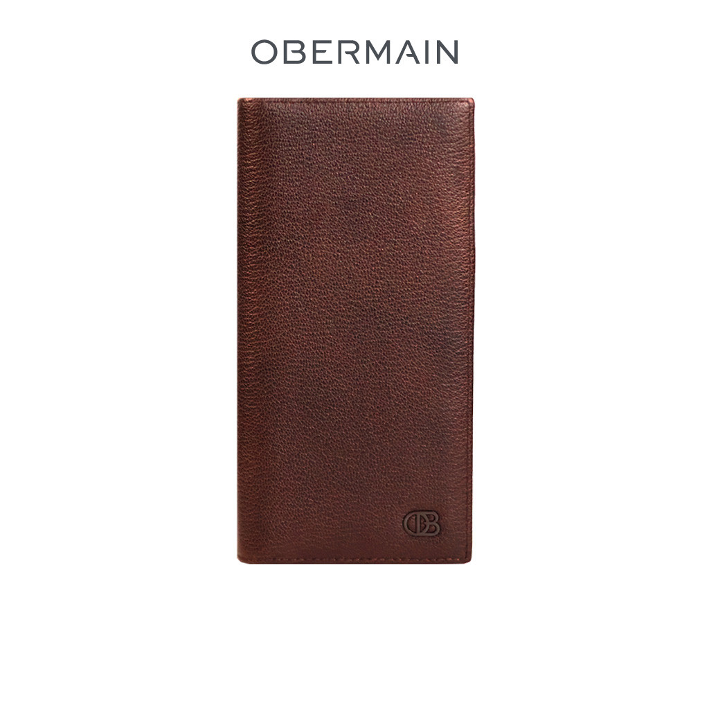 OBERMAIN RFID Long Wallet / Genuine Leather / Brown / OBW297G3 | Shopee ...