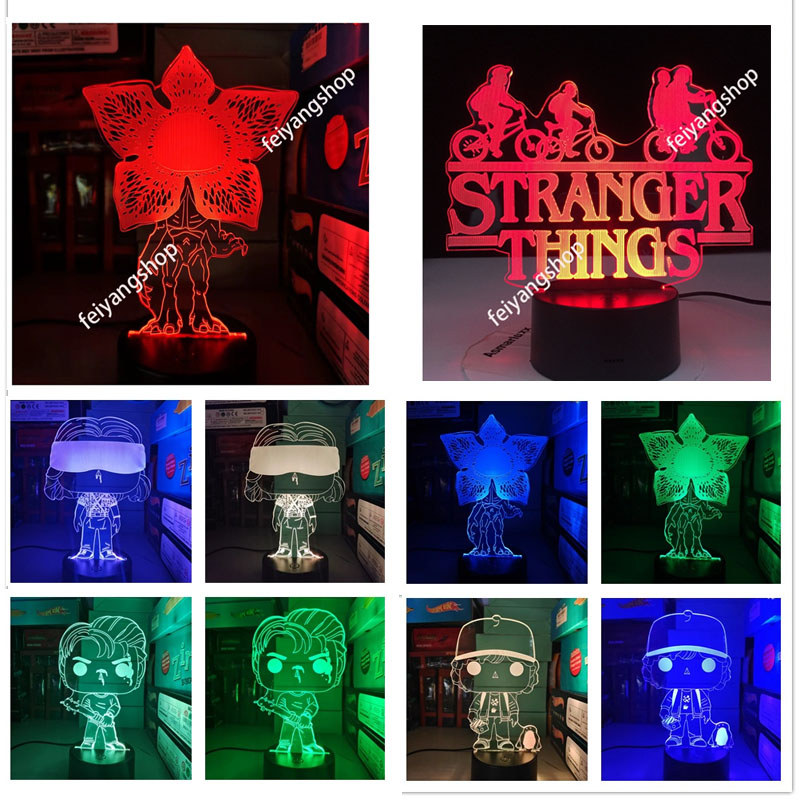 Led Stranger Things Night Light Touch Remote Eleven Dustin Demogorgon ...