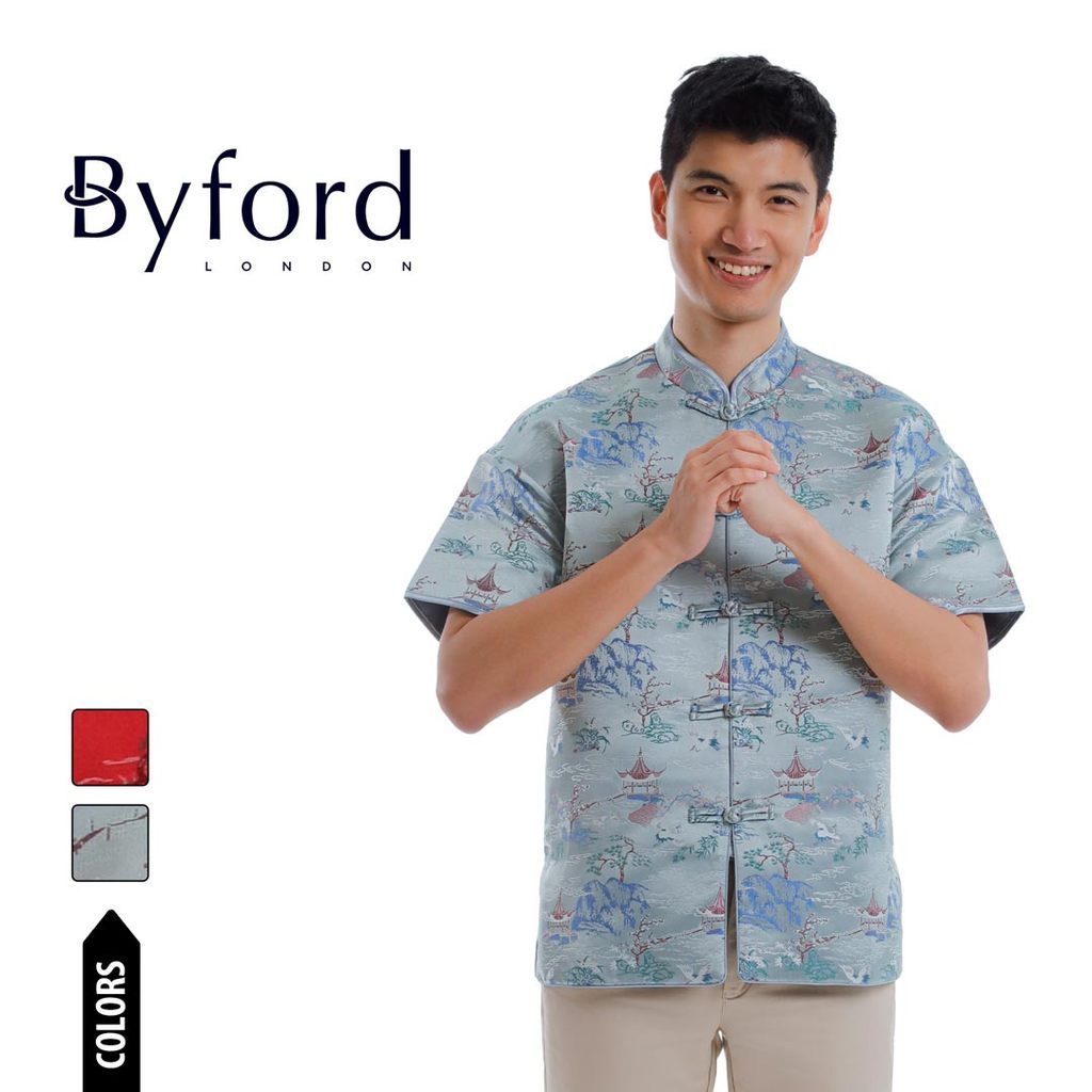 Byford CNY Tang Fu Lelaki | Byford Mens Tang Fu Jacquard Short Sleeve ...
